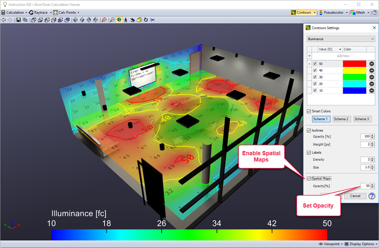 Calculation Viewer - Contours Settings